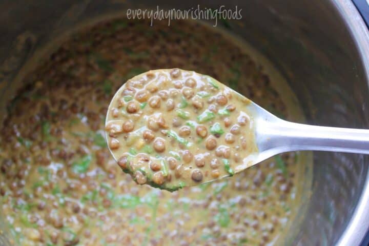 Lentil Spinach Curry with Coconut Milk - Everyday Nourishing Foods