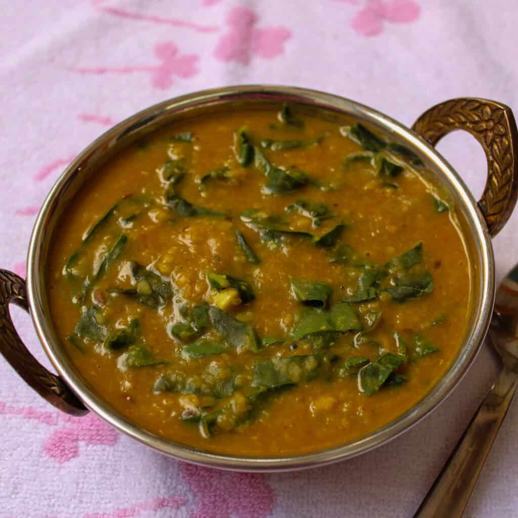 Kale Dal (Indian Spiced Lentils with Kale) - Taste of Kuchaman