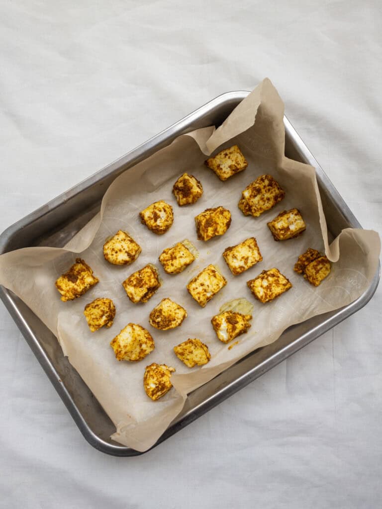 Roasted Paneer Salad (Indian-Style High Protein Recipe) - Everyday ...